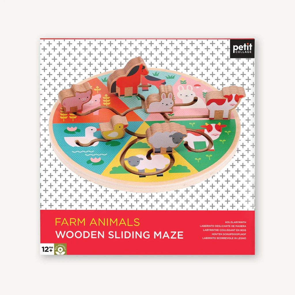 Farm Animals Wooden Sliding Maze – Natural Resources: Pregnancy + Parenting